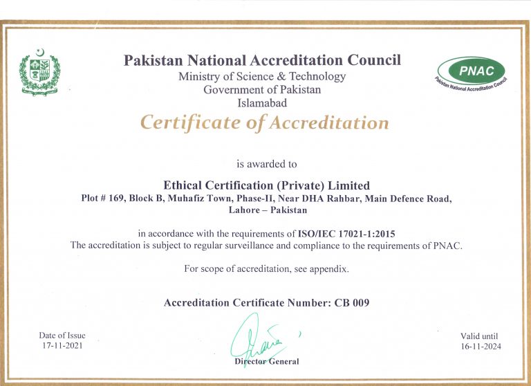 Ethical Certifications – ISO